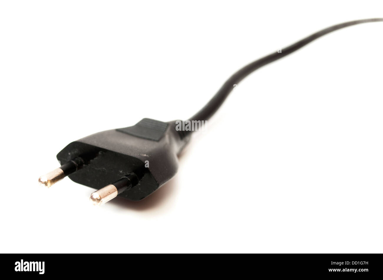 power plug on a white background Stock Photo - Alamy