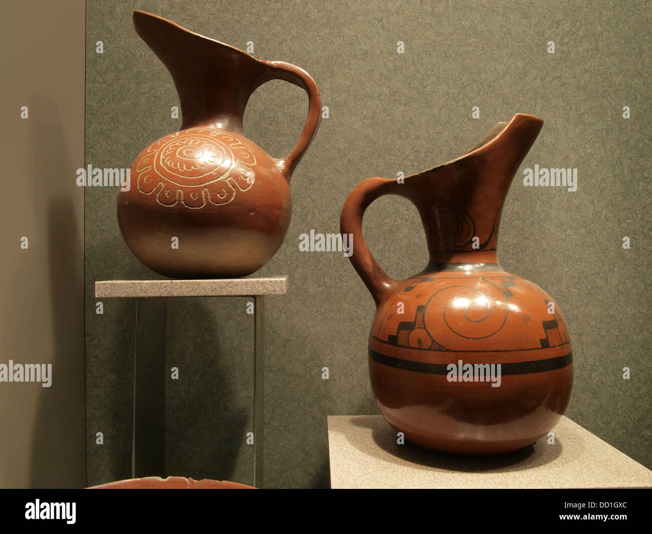 Aztec jars. Museo Nacional de Antropologia. Ciudad de Mexico Stock ...