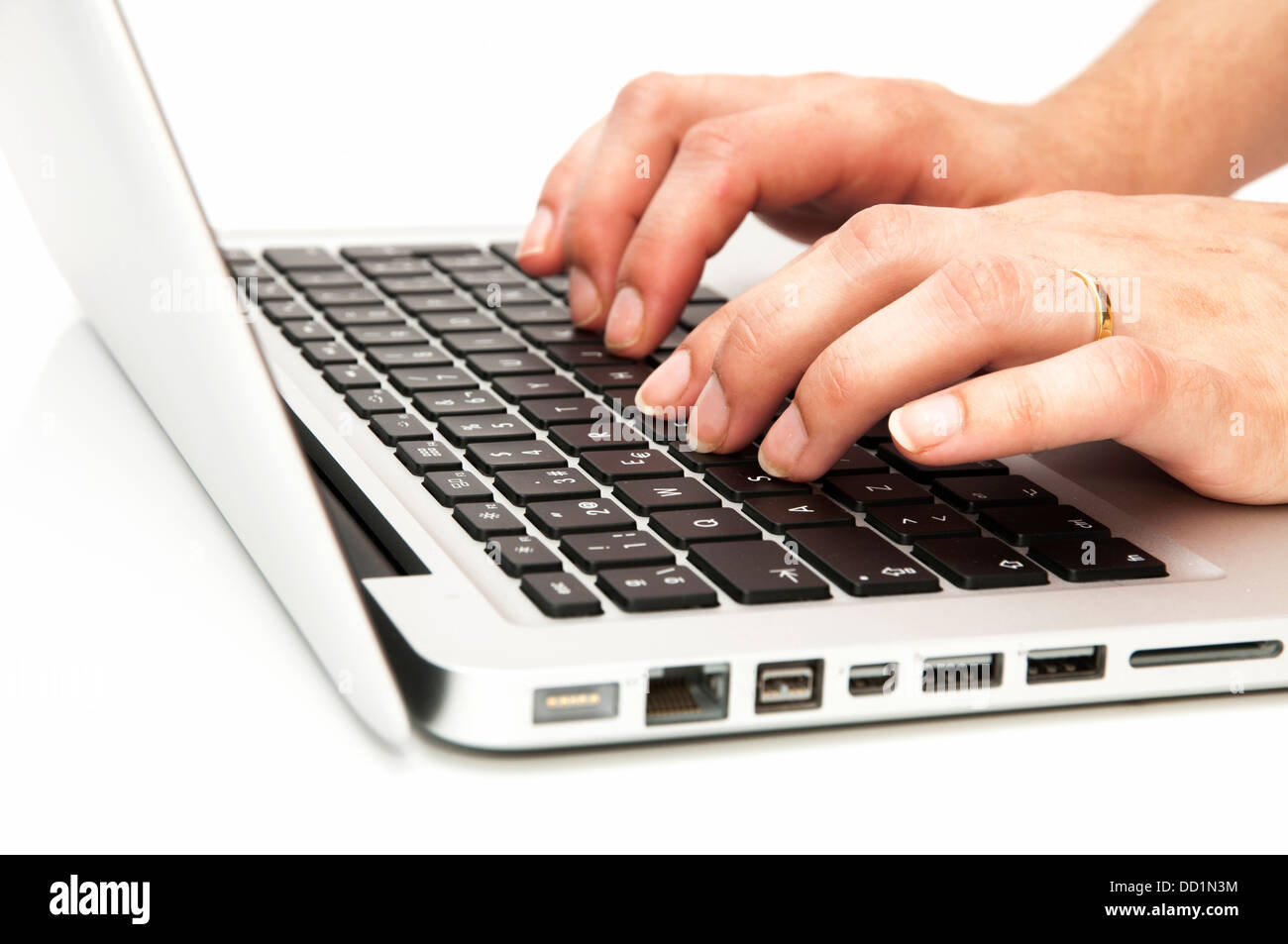 Computer hand on a white background Stock Photo - Alamy