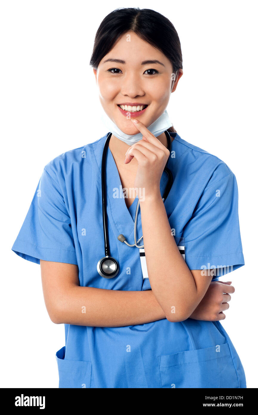 Lovely young beautiful asian doctor hi-res stock photography and images ...