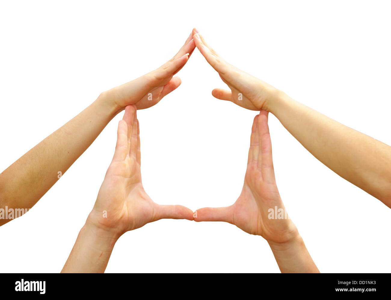 Hands building Cut Out Stock Images & Pictures - Alamy