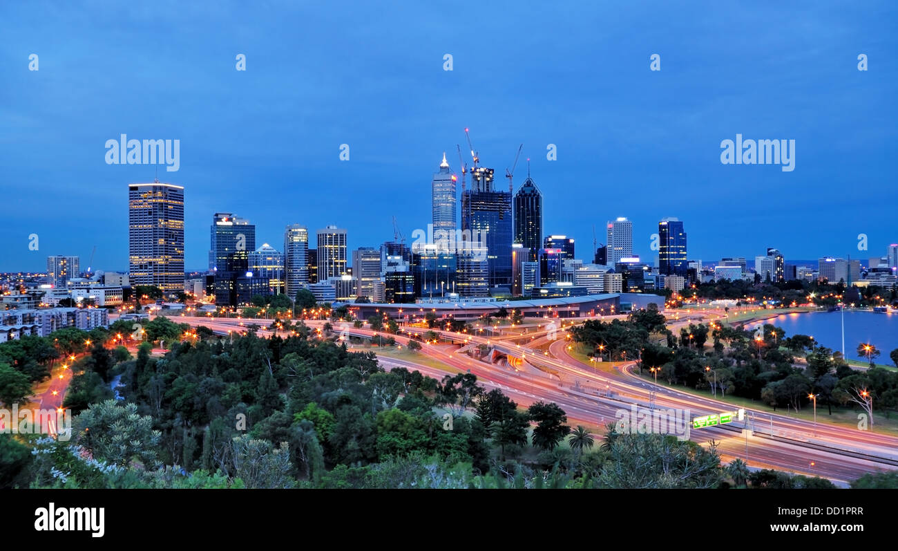 View of Perth Skyline from King's park Stock Photo - Alamy