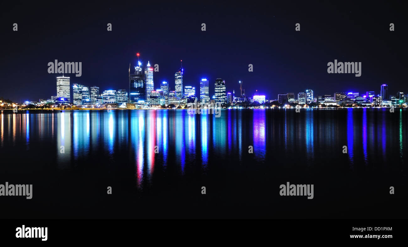 Perth Skyline and Reflection, Western Australia Stock Photo - Alamy