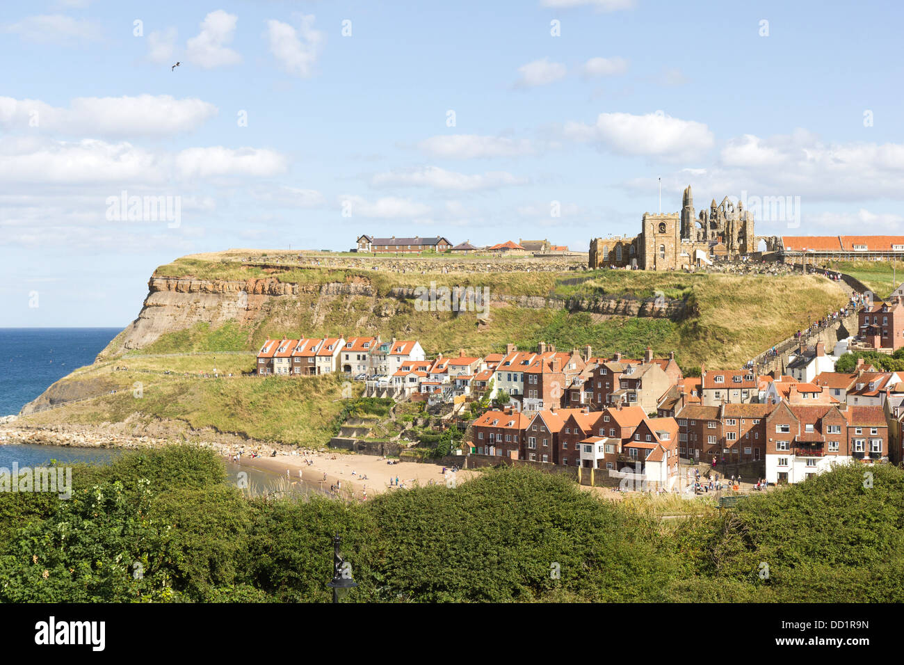Whitby looking over to the abbey - north Yorkshire, England Stock Photo ...