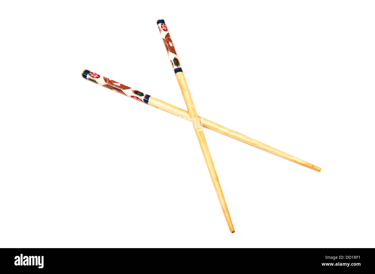 chopsticks set on a white background Stock Photo - Alamy
