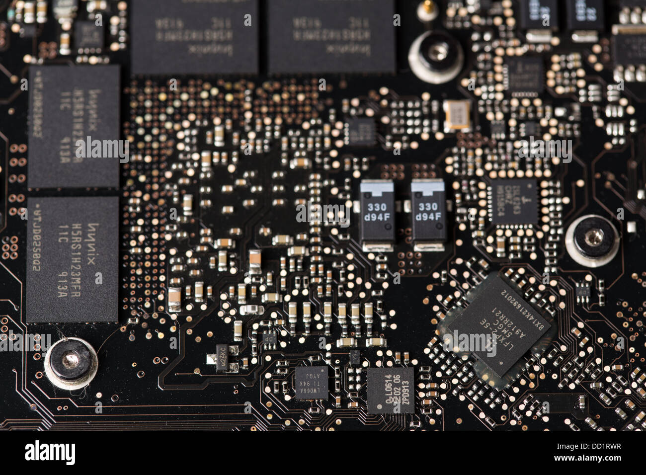 Semi conductor components on circuit board Stock Photo - Alamy