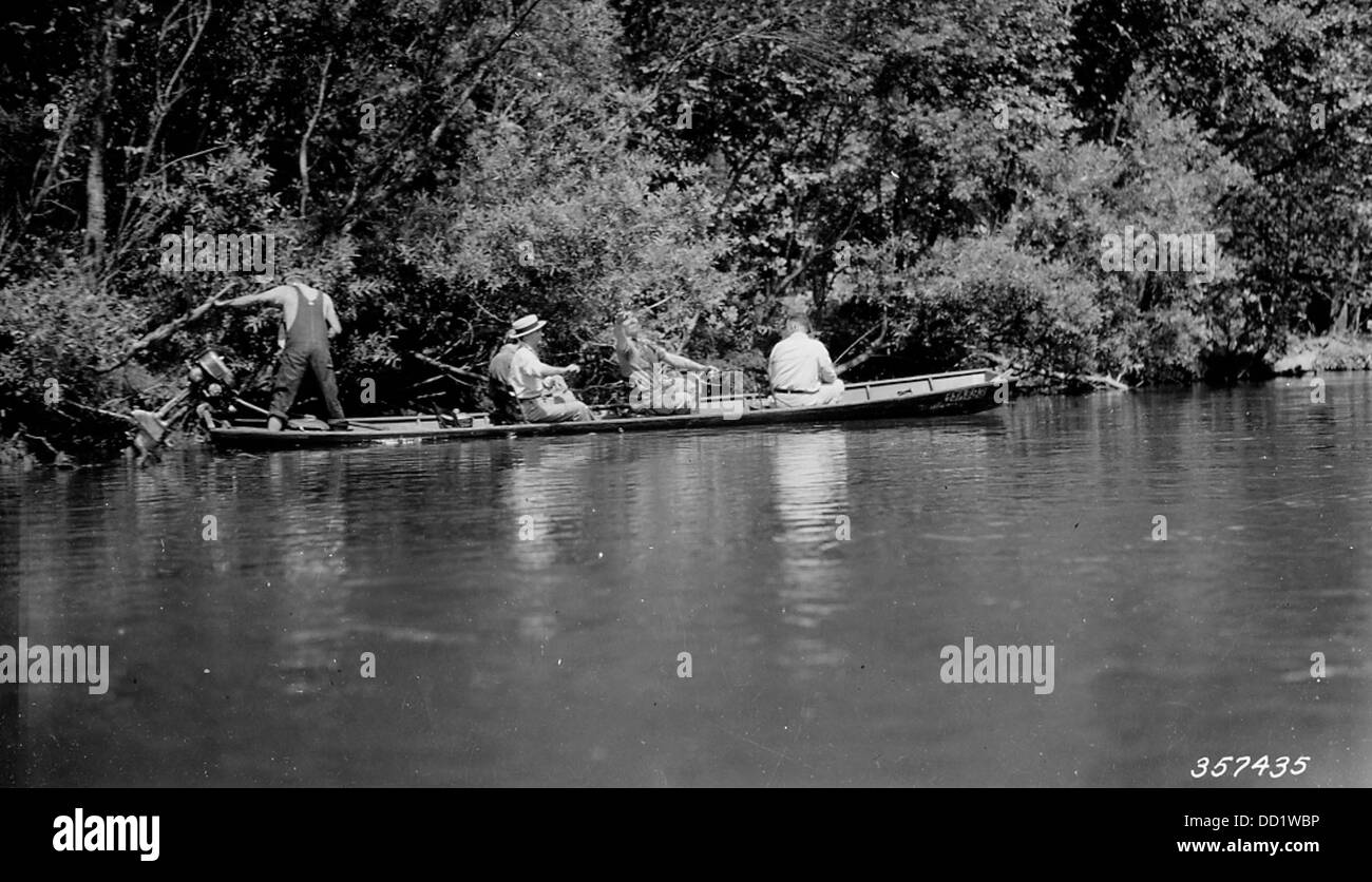 Vintage river fishing Black and White Stock Photos & Images - Alamy