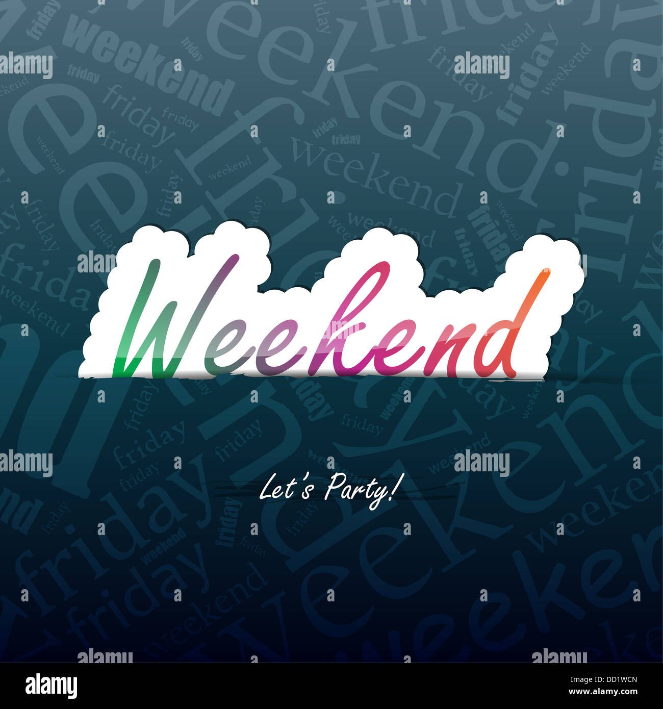 Weekend background with space for your text Stock Photo - Alamy