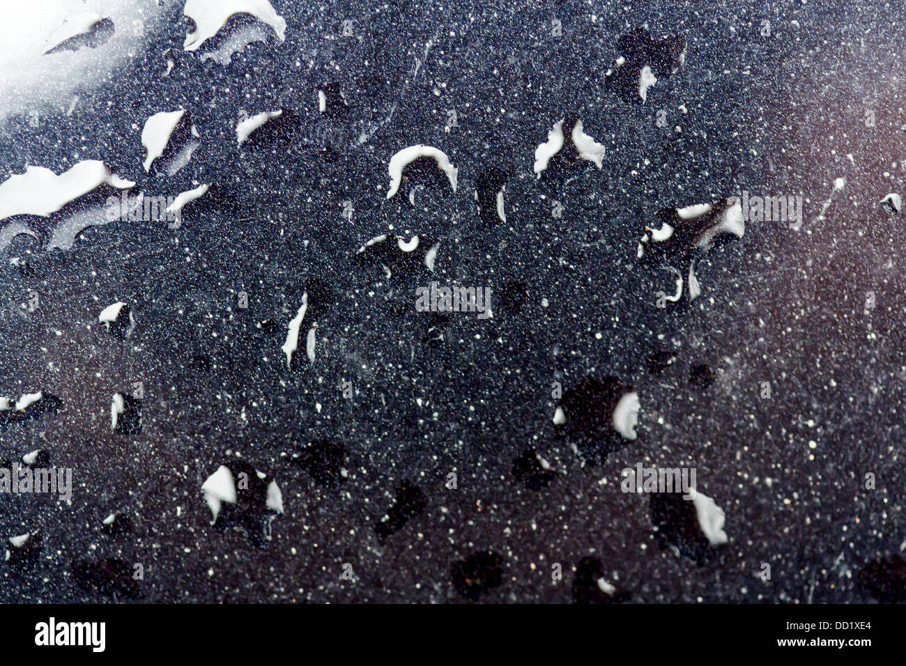 Water drops on dusty glass surface. Textured image Stock Photo - Alamy
