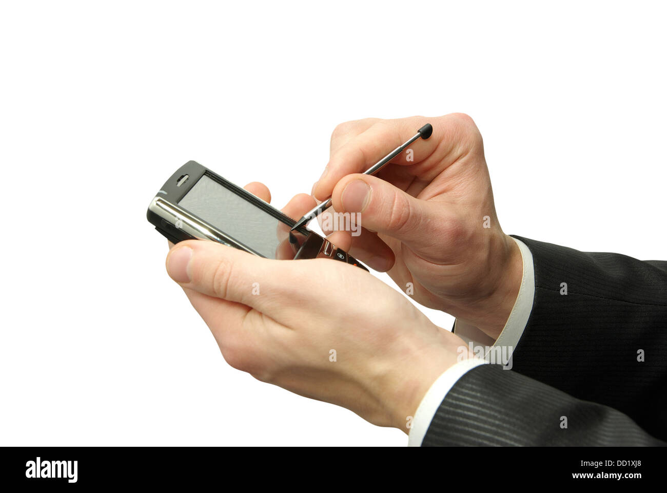 hands with communicator Stock Photo - Alamy