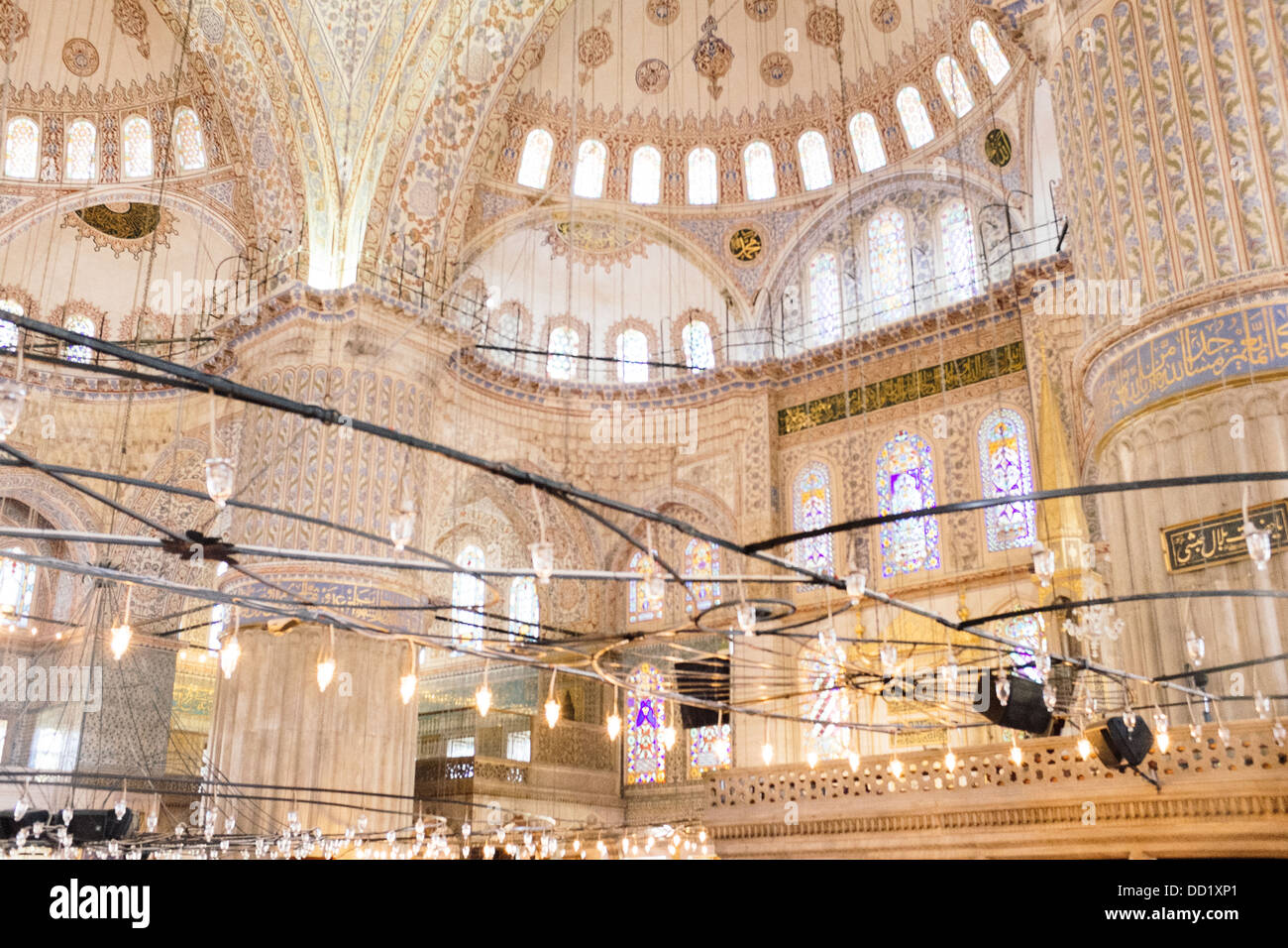 Interior photo of the Blue Mosque in Istanbul showing Islamic Art Stock ...