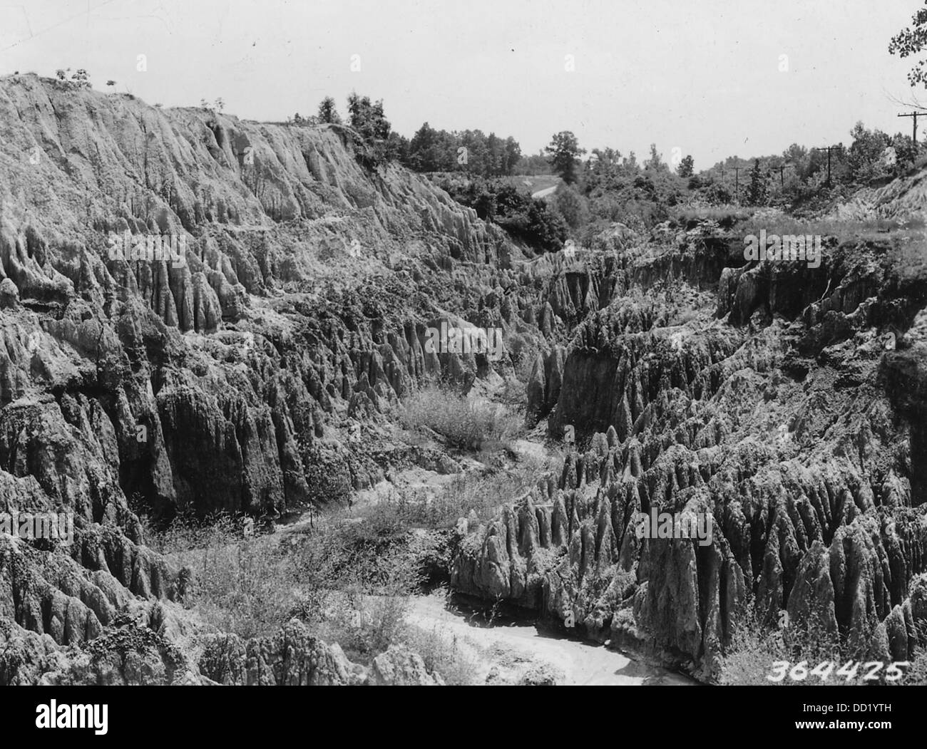 An example of extreme erosion, showing significant changes in the ...