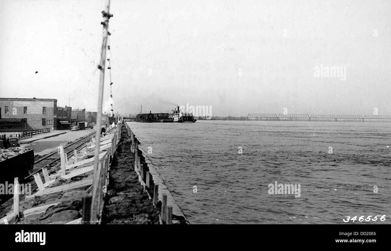 This image shows the flood stage in Cairo, Illinois, capturing the ...