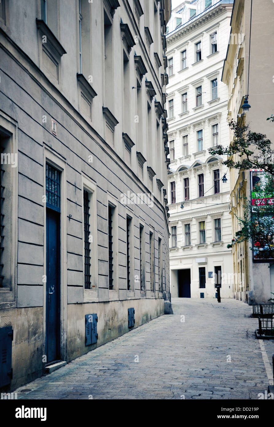 Cobblestone Street in old town Vienna, Austria Stock Photo - Alamy