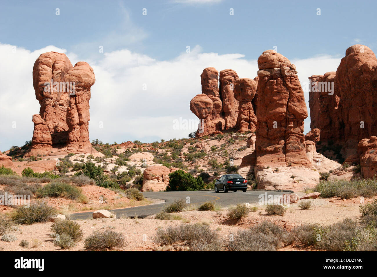 Road trips along beautiful landscapes in Utah, USA Stock Photo - Alamy