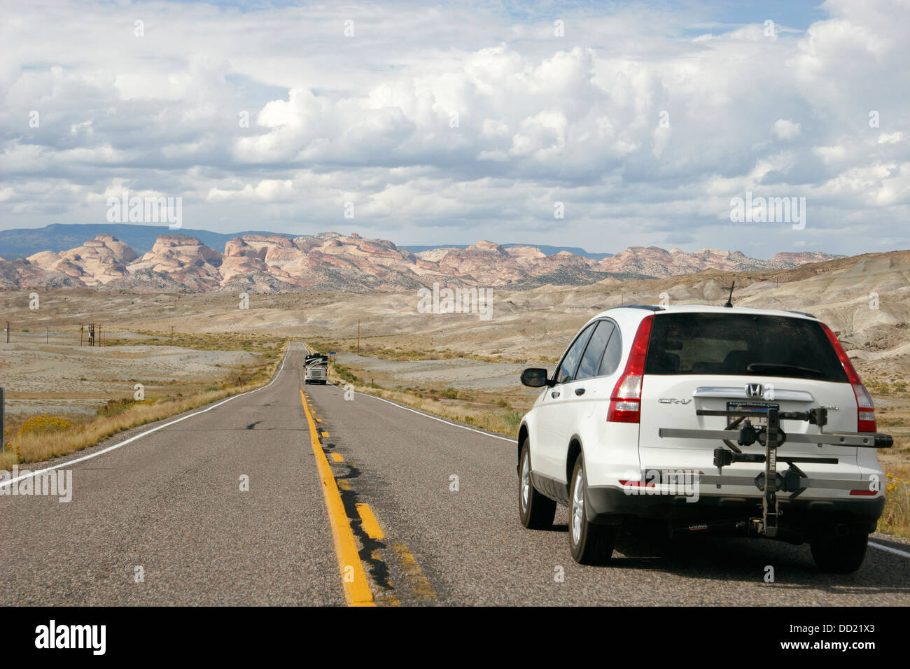 Road trips along beautiful landscapes in Utah, USA Stock Photo - Alamy