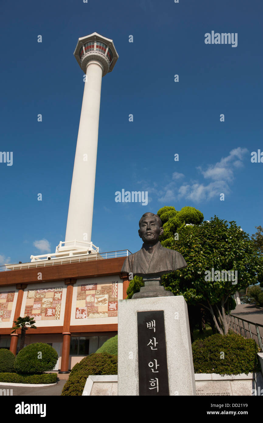 Busan Tower In Yongdusan Park; Busan Korea Stock Photo - Alamy