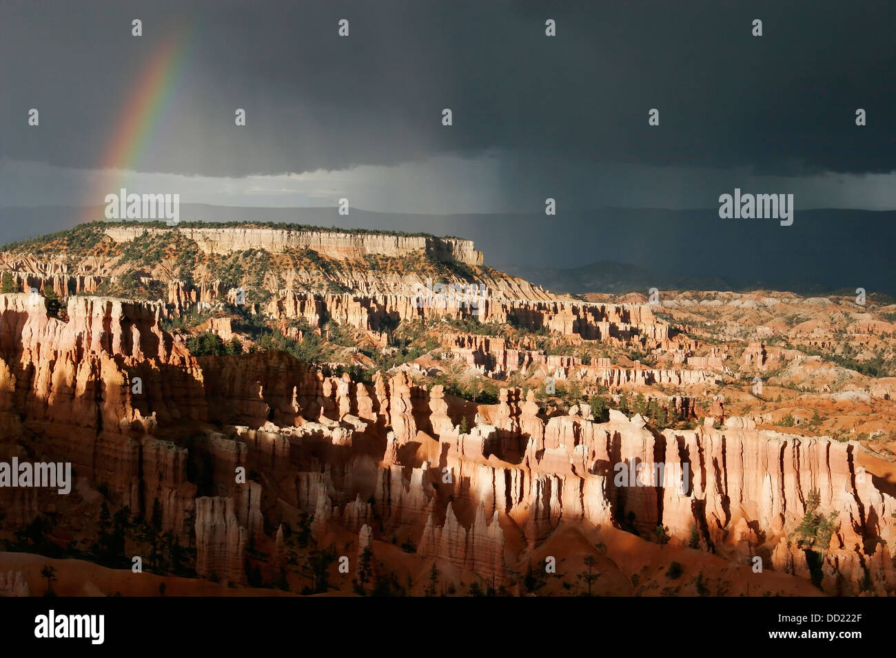 Rainbow over the Bryce Canyon National Park, Utah, USA Stock Photo - Alamy
