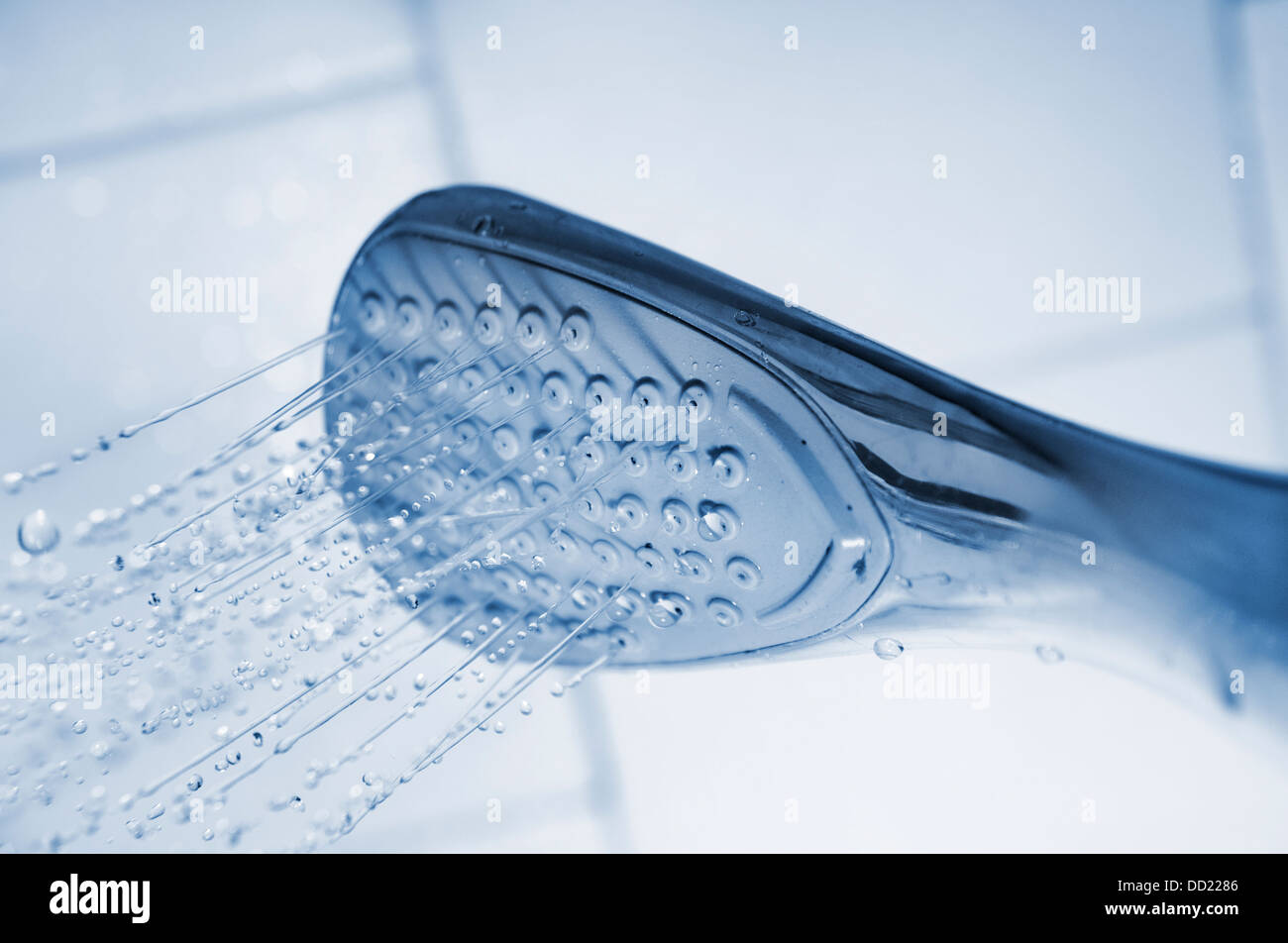 Shower with running water closeup Stock Photo - Alamy