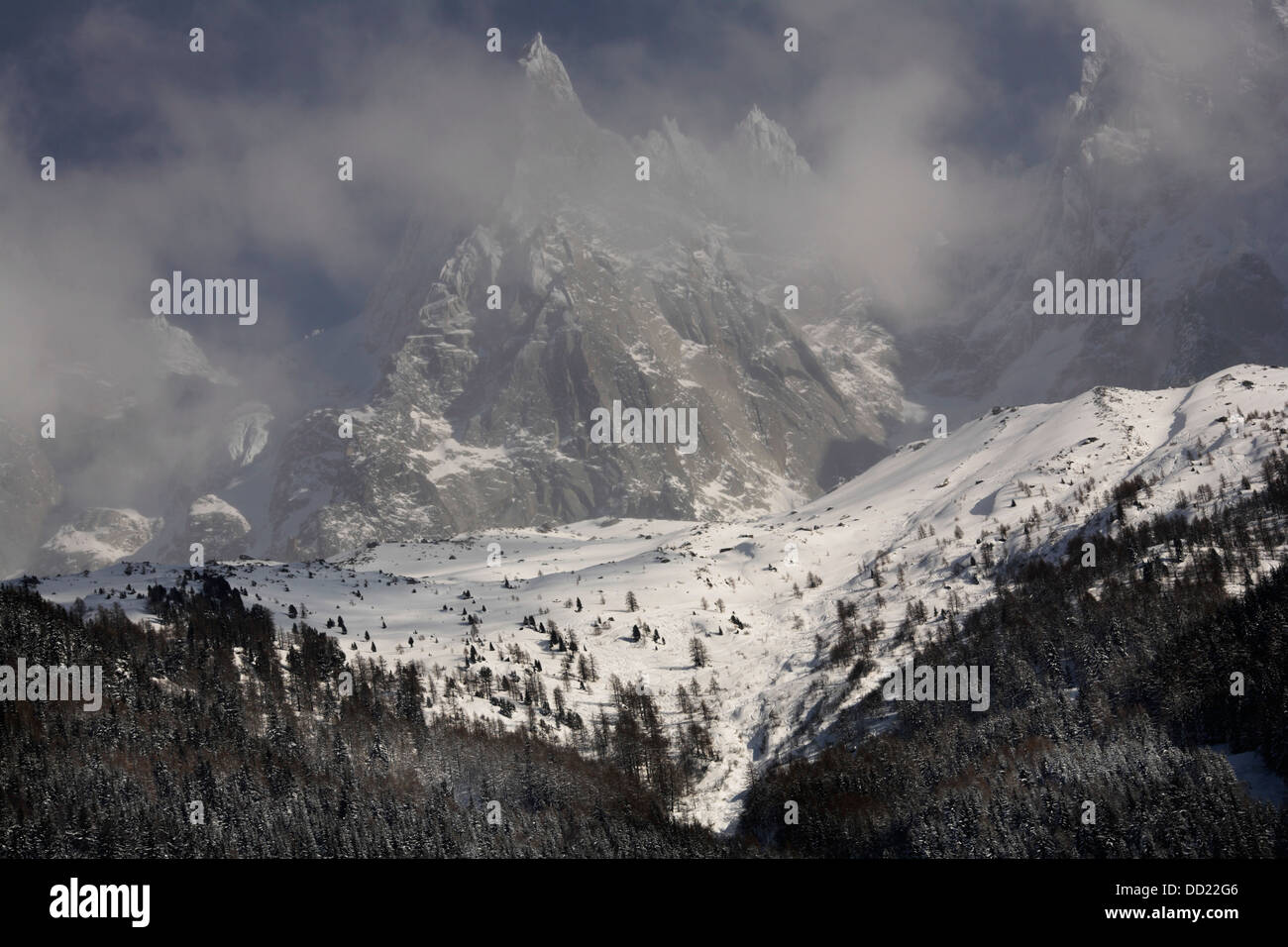 The French Alps around Chamonix and Mont Blanc Stock Photo - Alamy