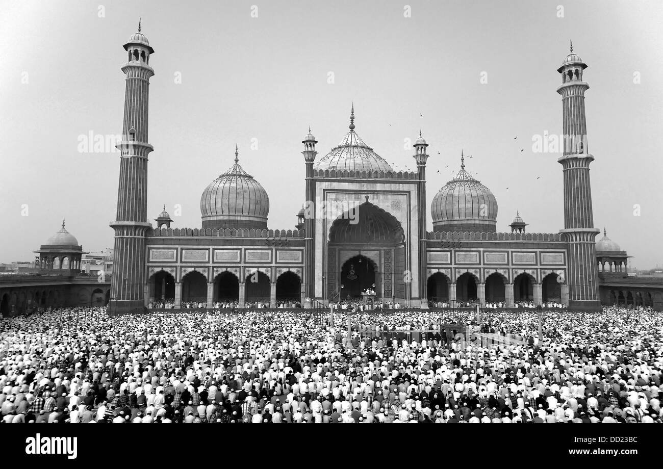 Mosque in city jama Black and White Stock Photos & Images - Alamy