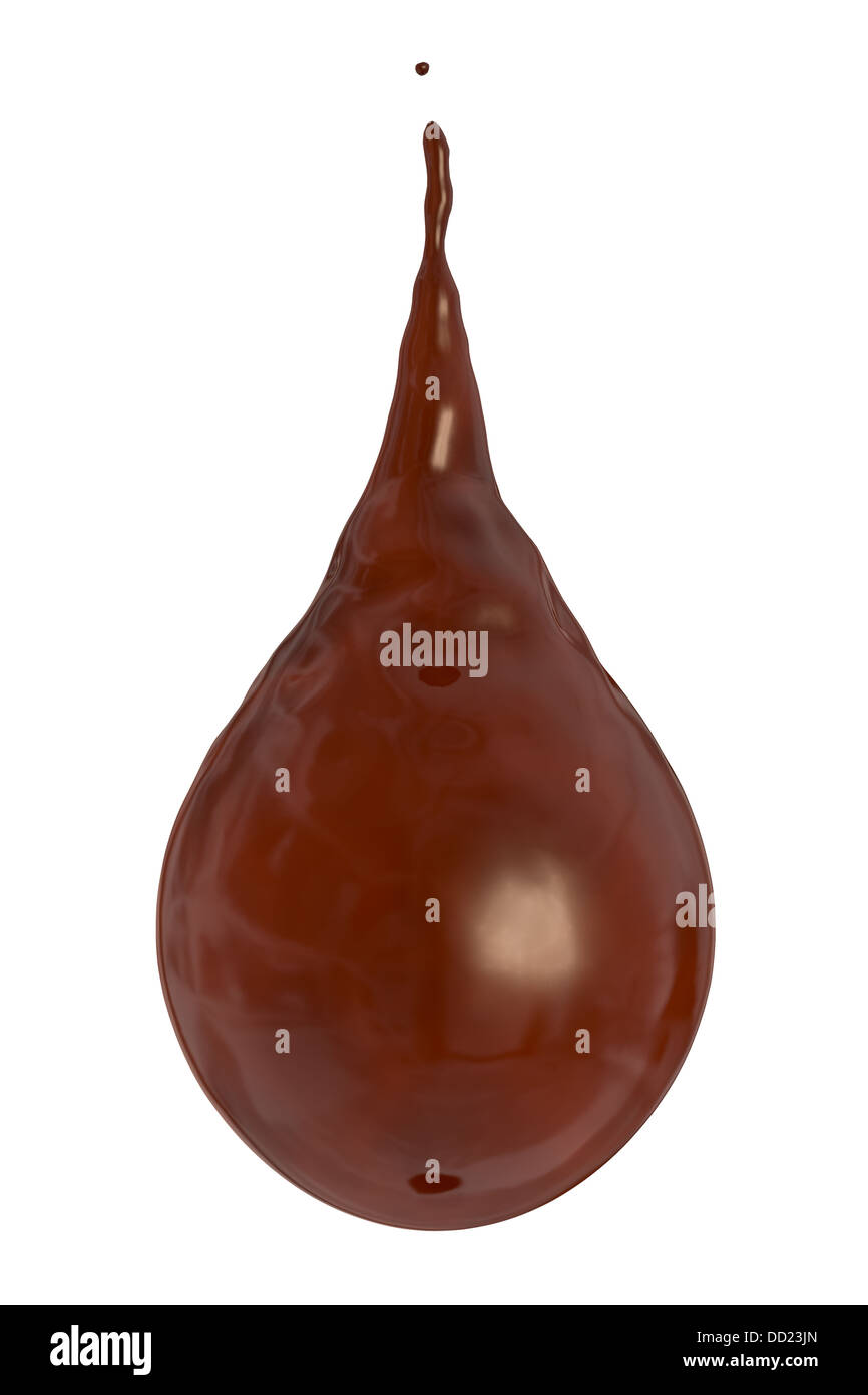 chocolate drop - isolated on white background Stock Photo - Alamy