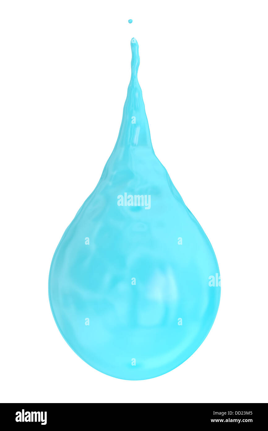 light blue paint drop Stock Photo - Alamy