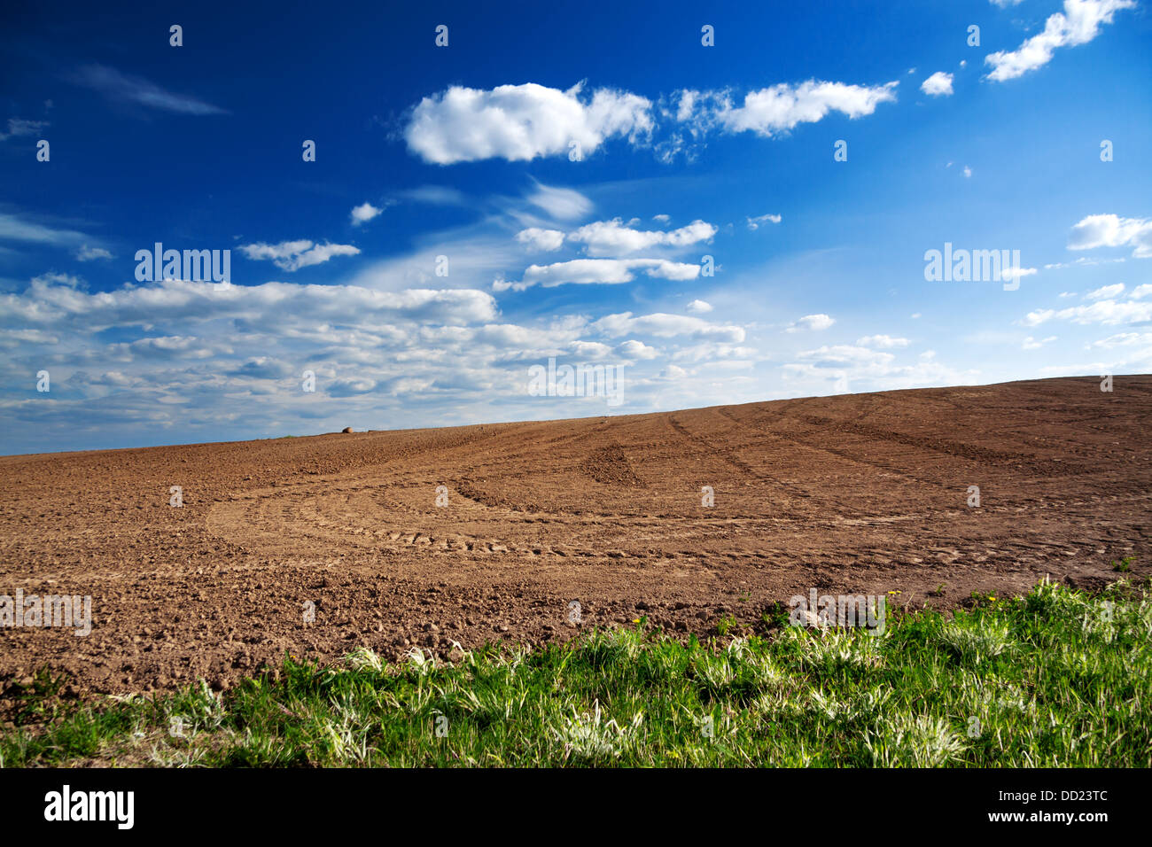 The opened field in the spring for crops Stock Photo - Alamy