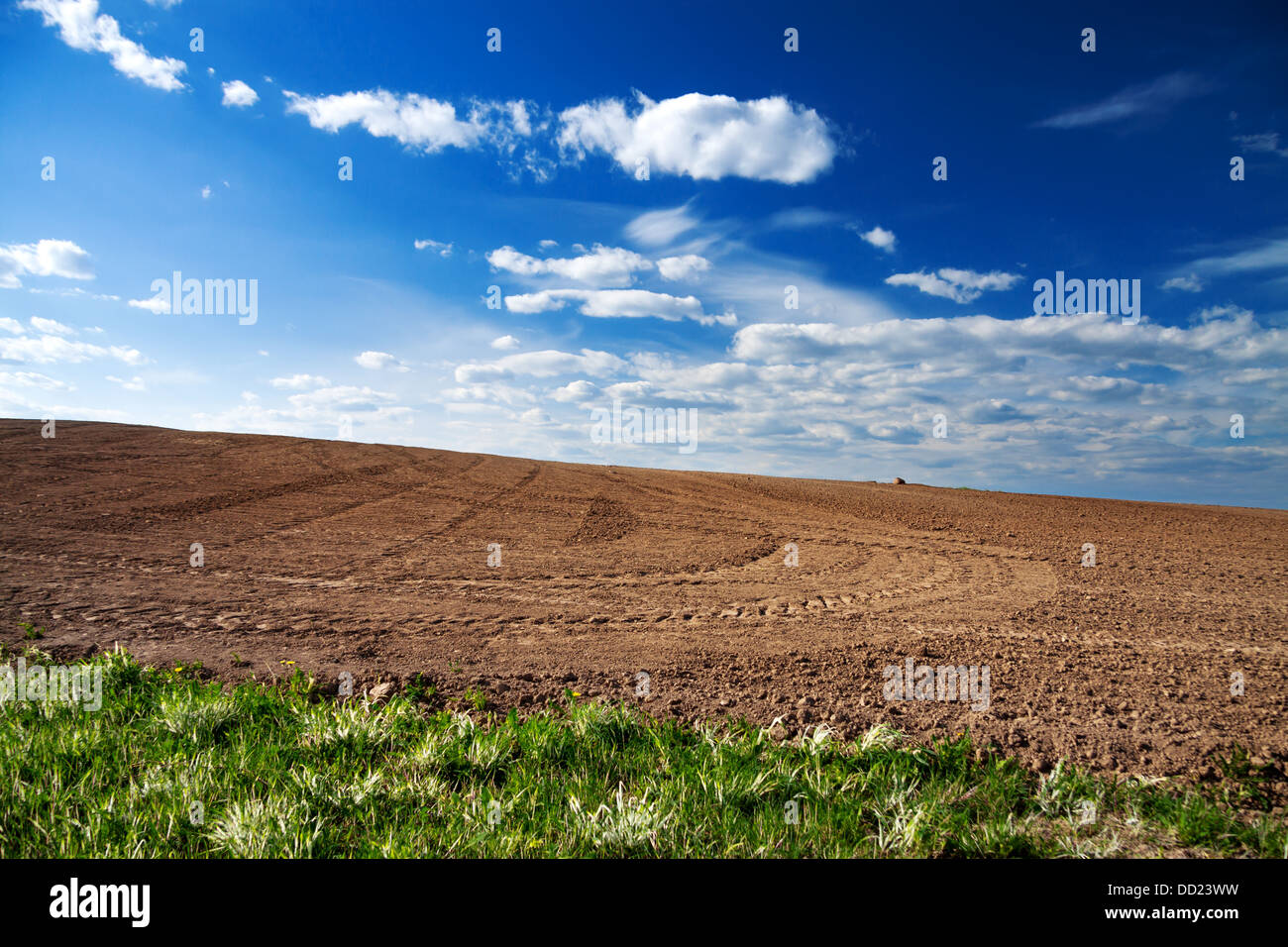 The opened field in the spring for crops Stock Photo - Alamy