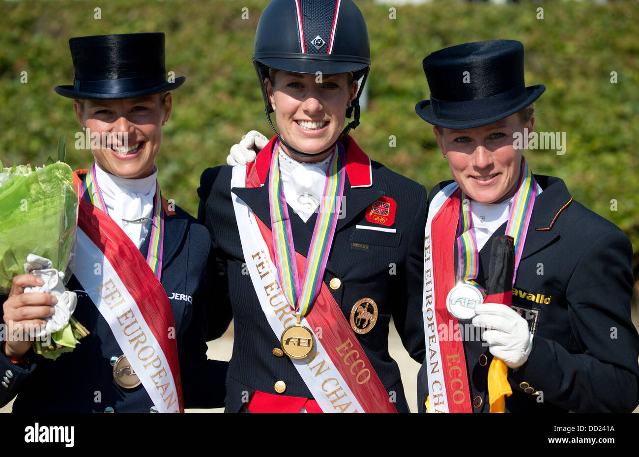 Herning, Denmark. 23rd Aug, 2013. The dressage riders German Helen ...