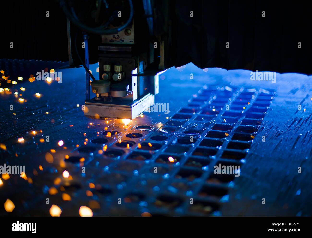 Laser cutting close up Stock Photo - Alamy