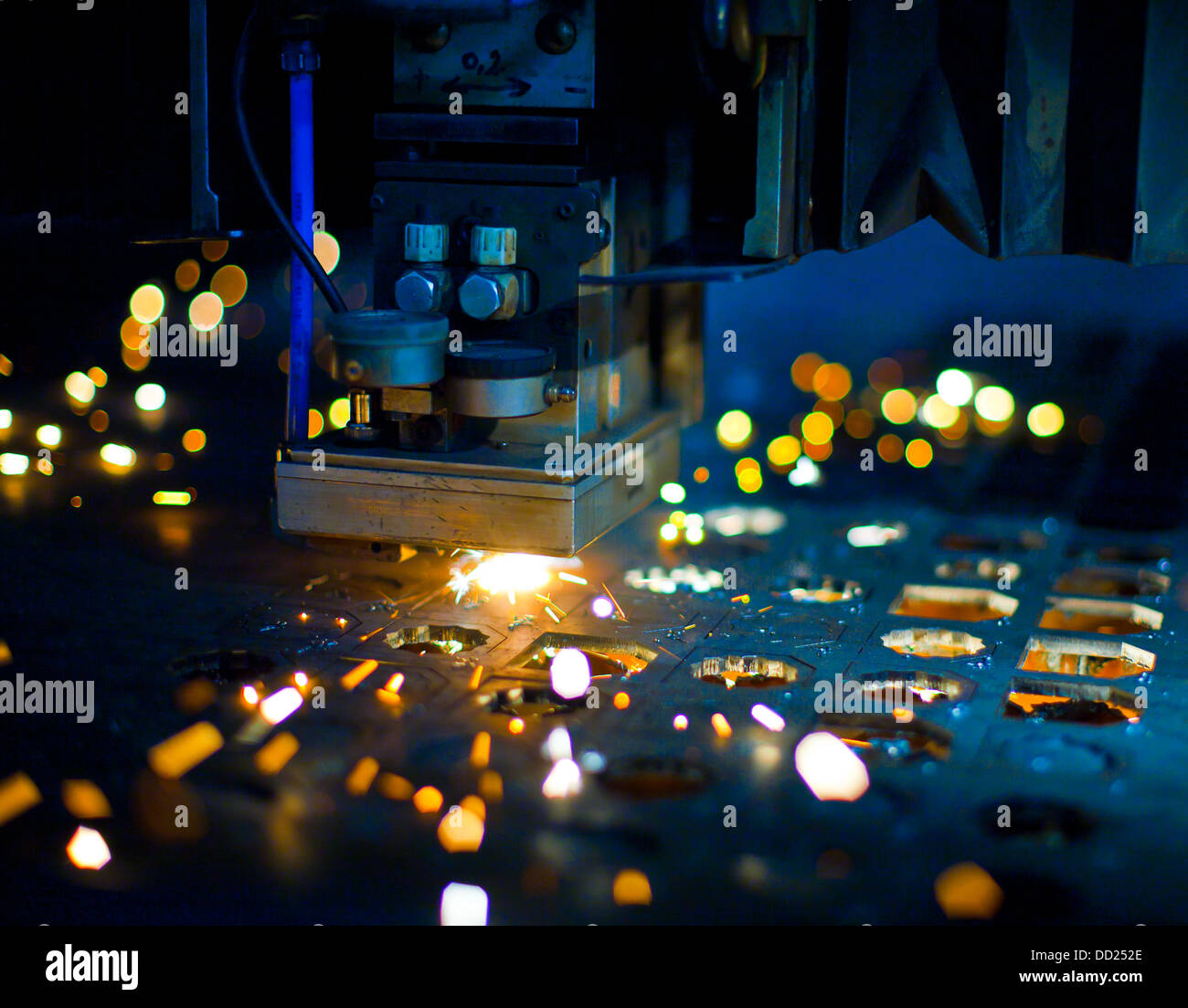 Laser cutting close up Stock Photo - Alamy