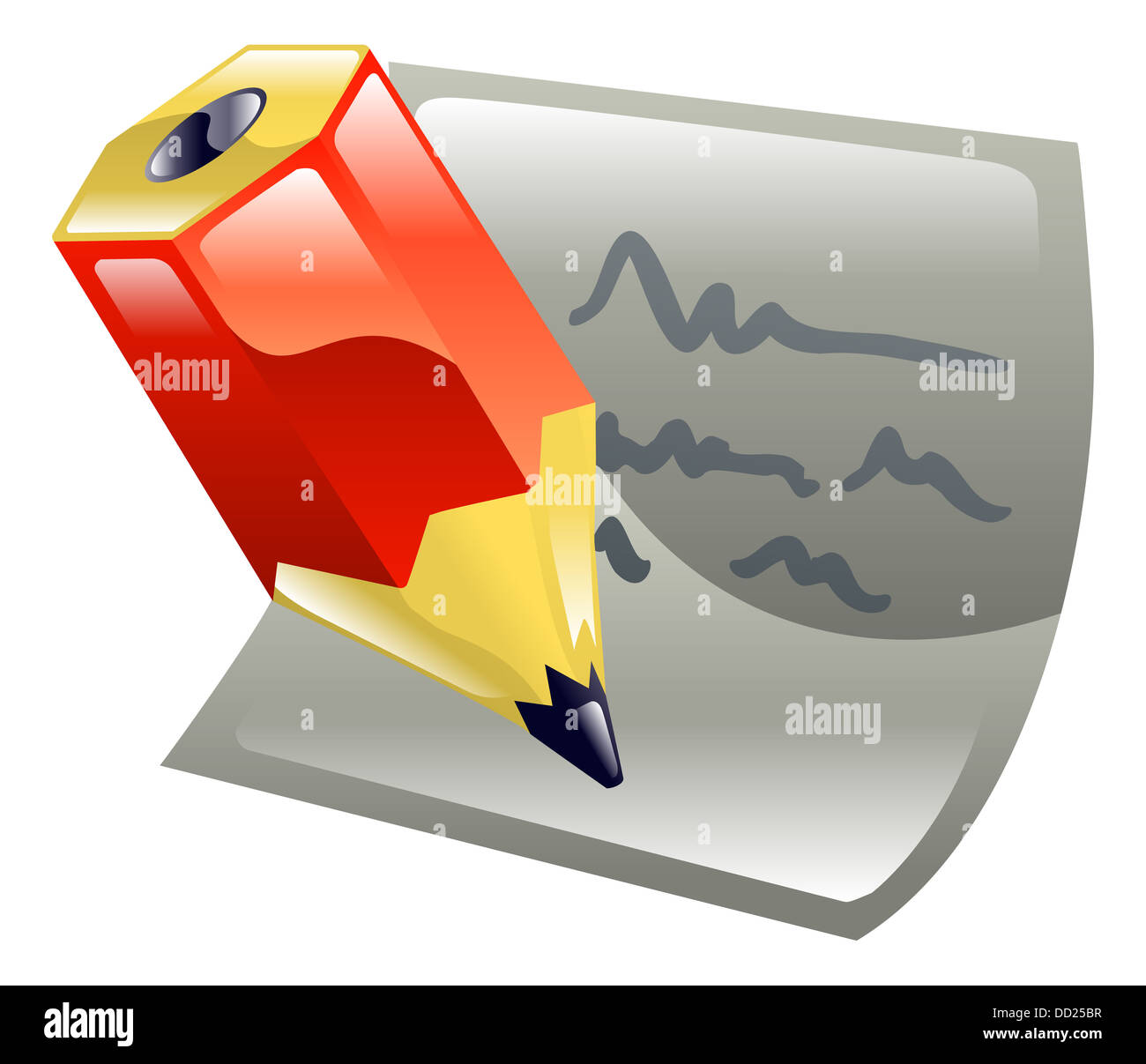 Pencil And Paper Cartoon