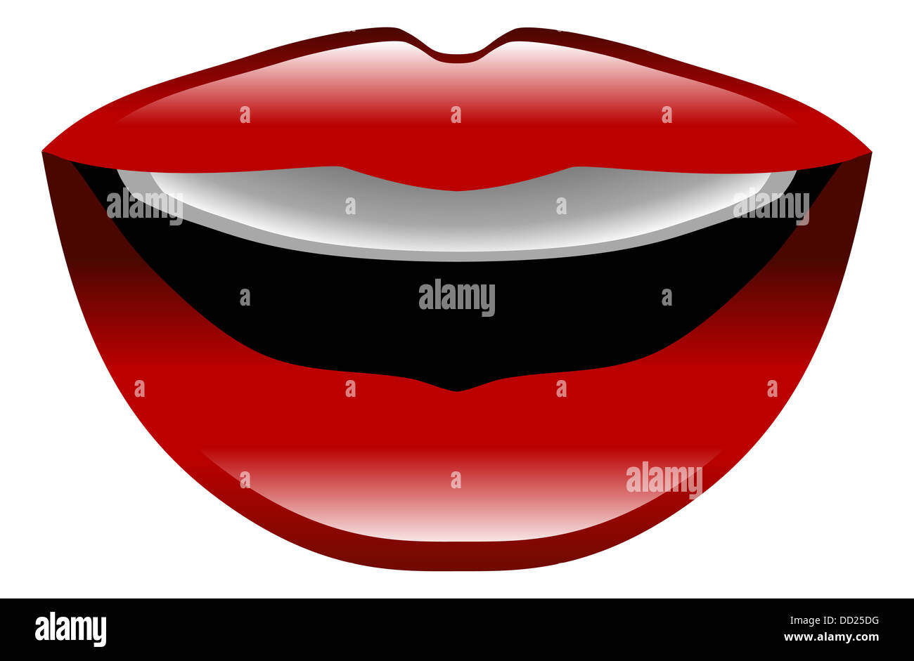 Illustration of lips talking icon clipart Stock Photo - Alamy
