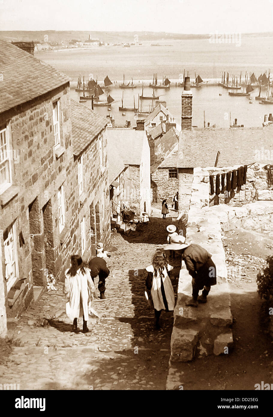 Newlyn Victorian period Stock Photo - Alamy