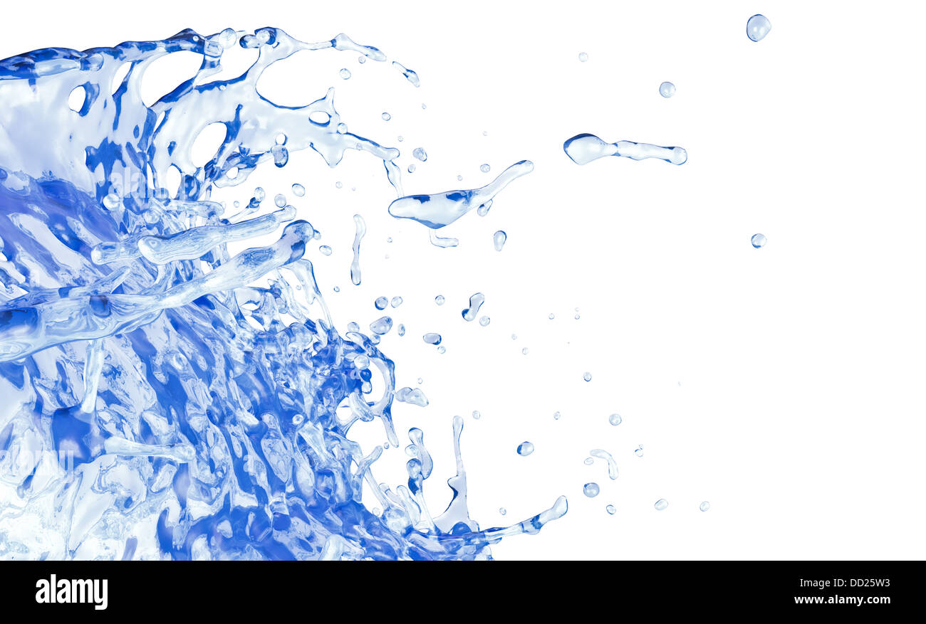 blue water splash background Stock Photo - Alamy