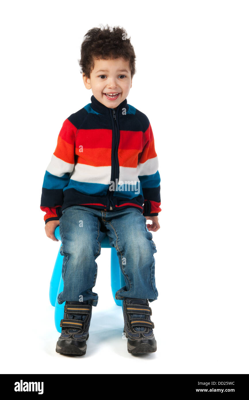 Sitting little boy Stock Photo - Alamy