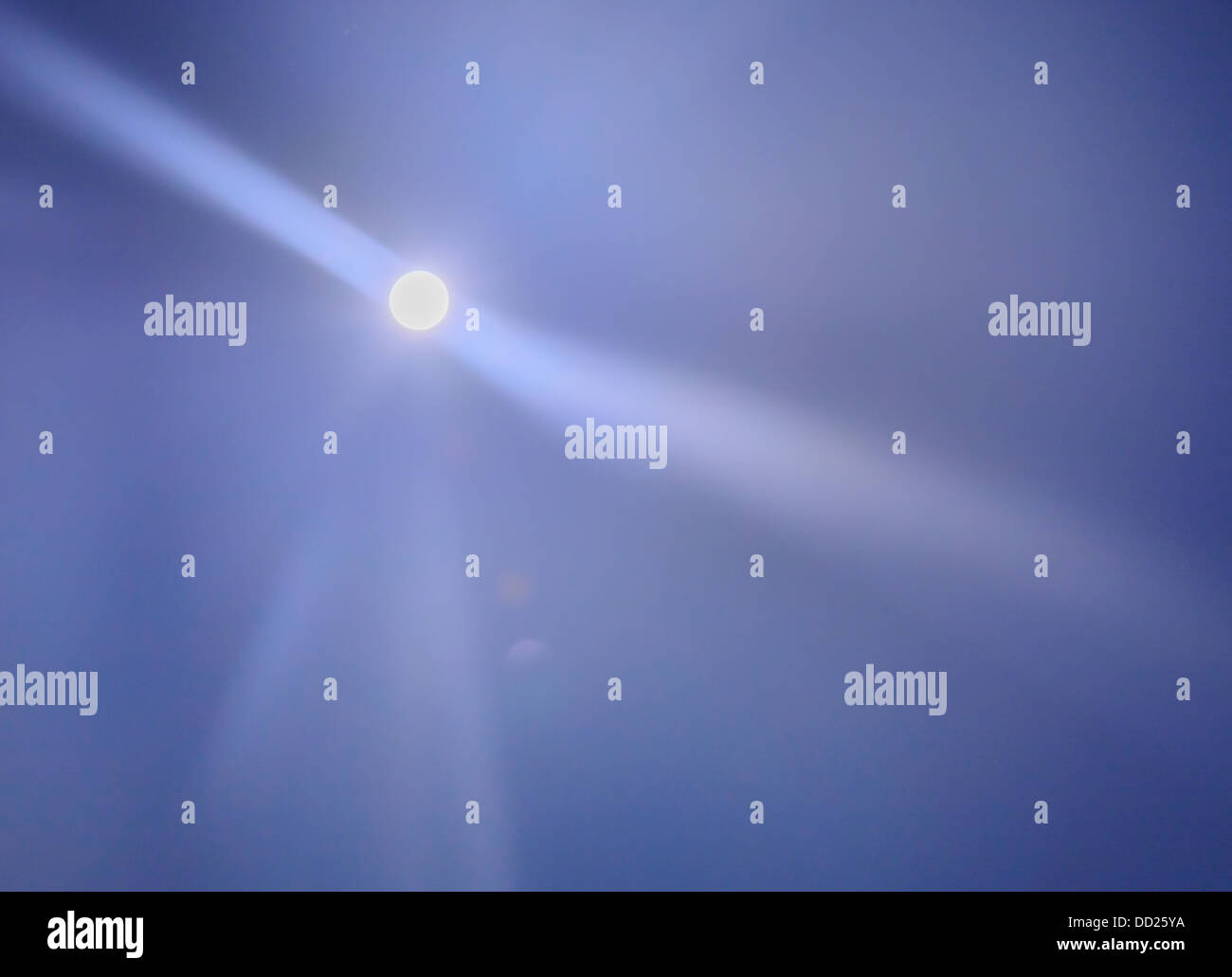 Shiny, glowing romantic moon and beams as background Stock Photo - Alamy