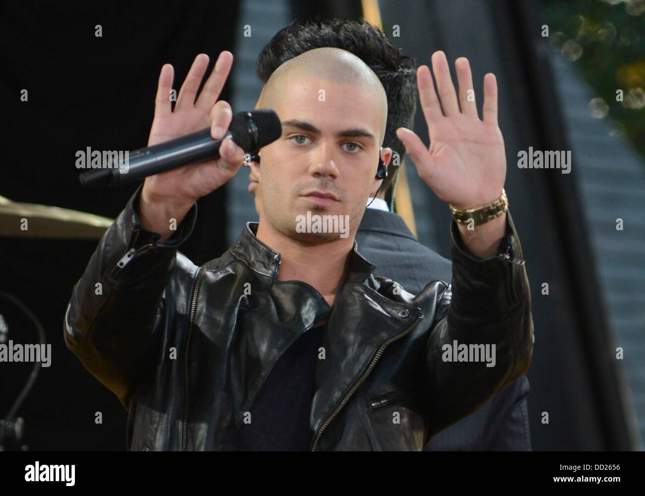New York, NY. 23rd Aug, 2013. Max George on stage for Good Morning ...