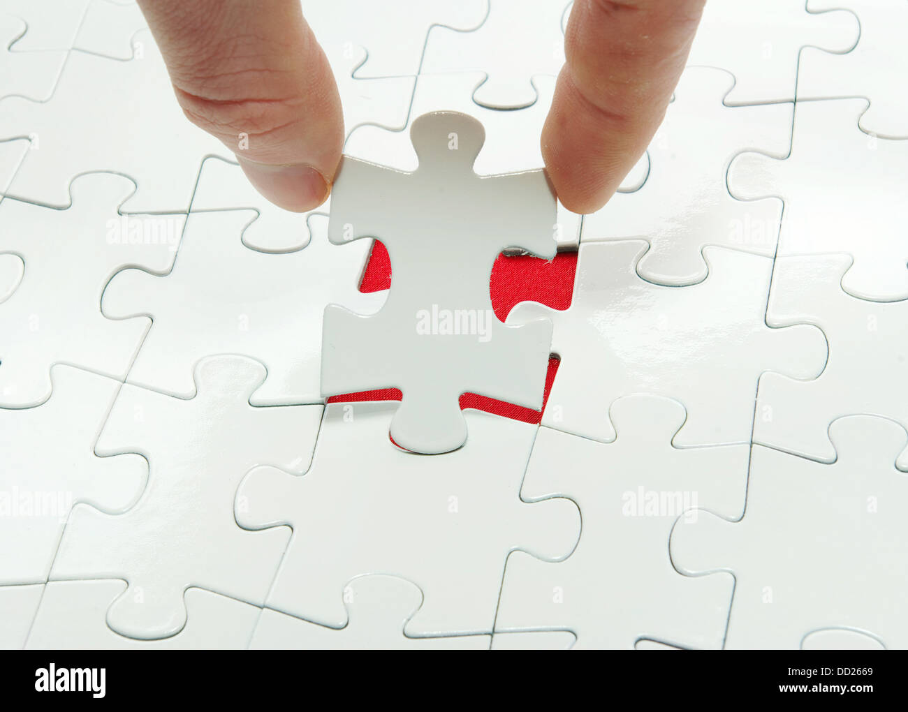 puzzle in hand Stock Photo - Alamy