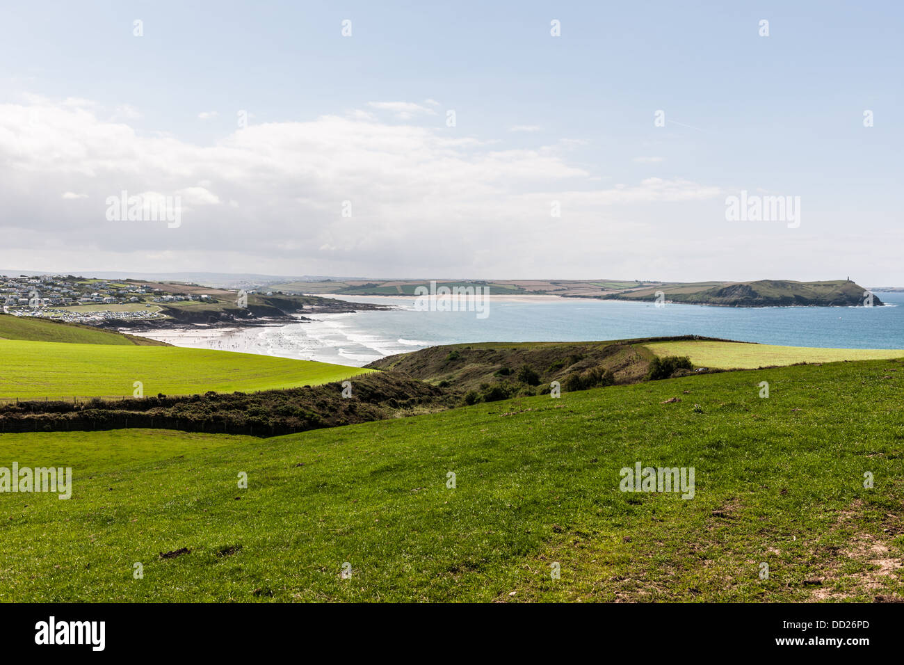 NEW POLZEATH AND POLZEATH, PADSTOW BAY, HAYLE BAY FROM NEAR PENTIRE ...