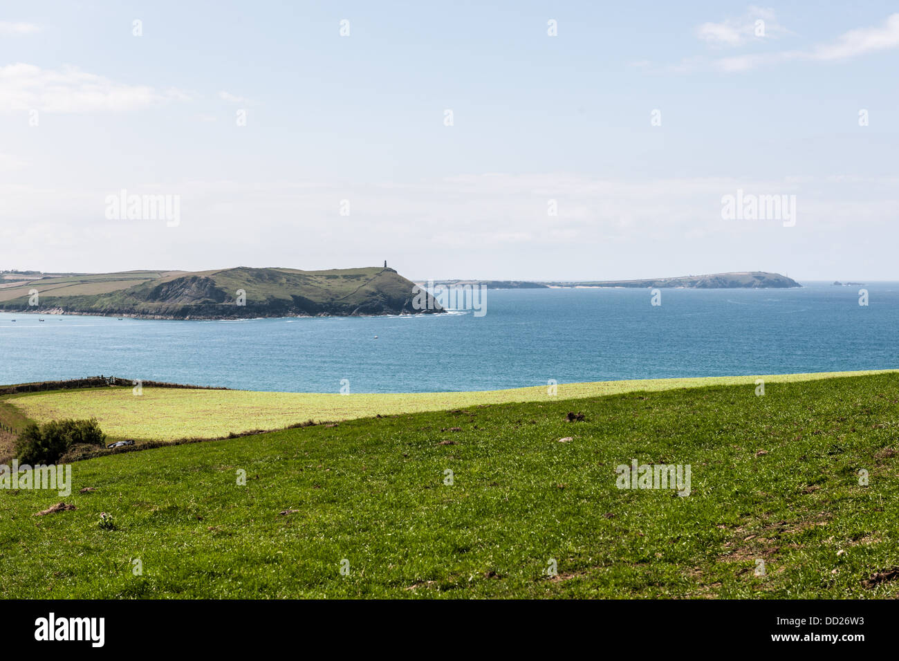 LOOKING FROM PENTIRE POINT ACROSS PADSTOW BAY TO STEPPER POINT AND ...