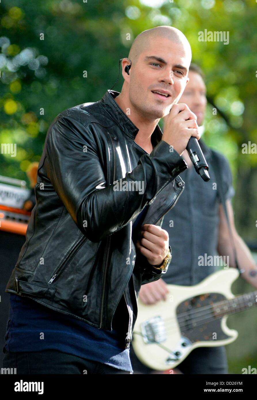 New York, NY. 23rd Aug, 2013. Max George on stage for Good Morning ...
