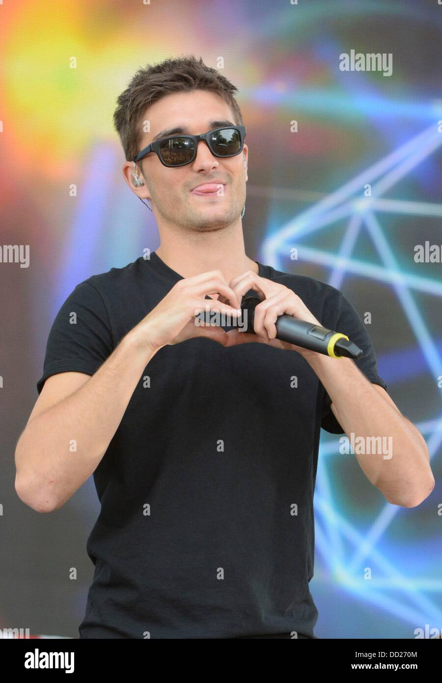 New York, NY. 23rd Aug, 2013. Tom Parker on stage for Good Morning ...