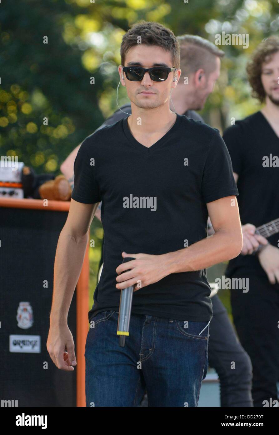 New York, NY. 23rd Aug, 2013. Tom Parker on stage for Good Morning ...