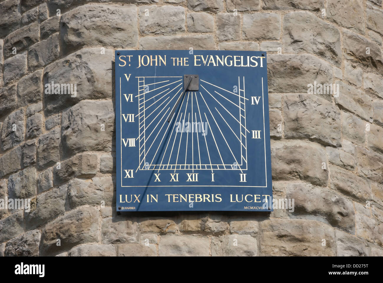 wall mounted sundial at the church of st john the evangelist, kingston ...