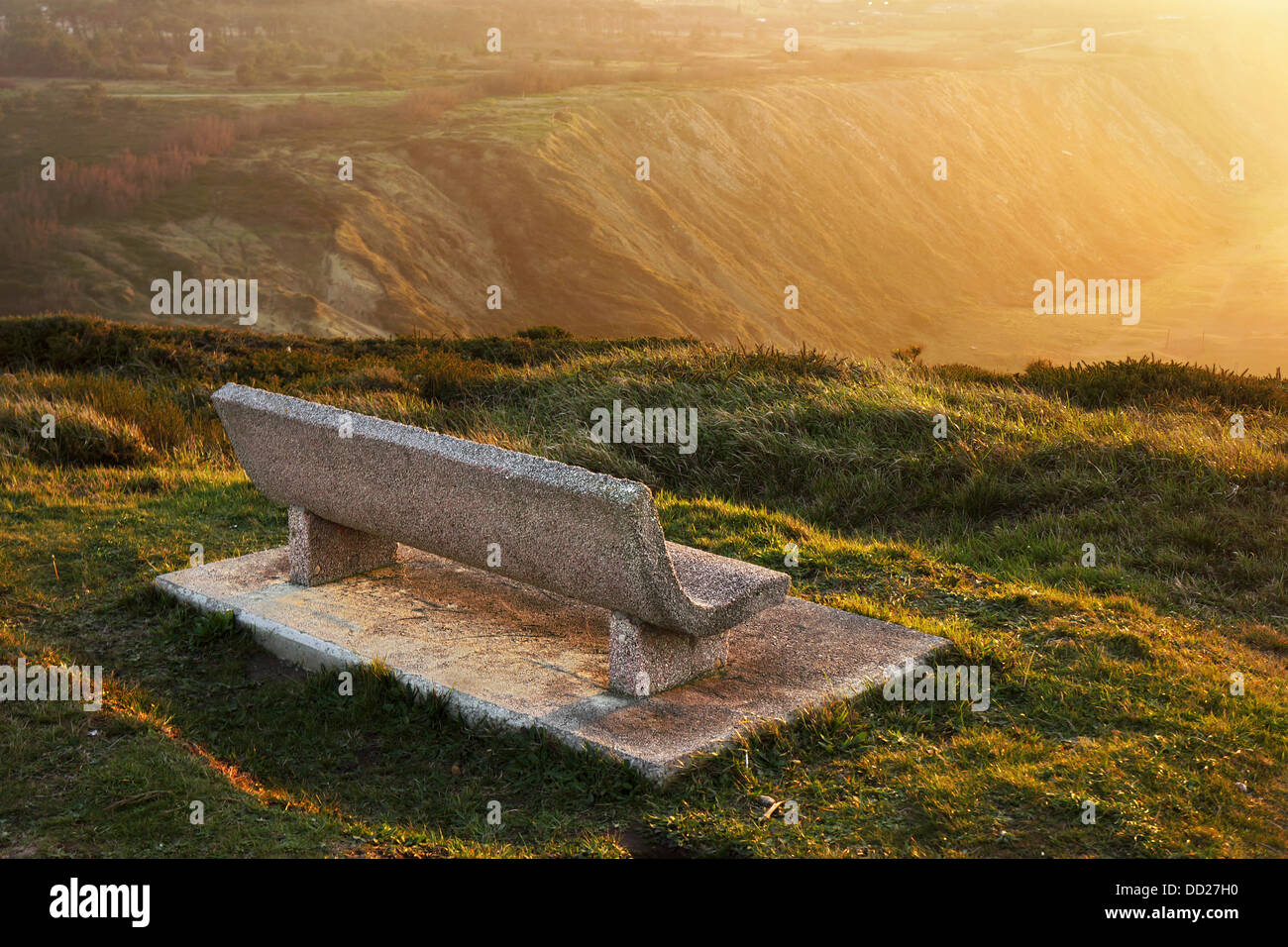 Seat with sunset light Stock Photo - Alamy