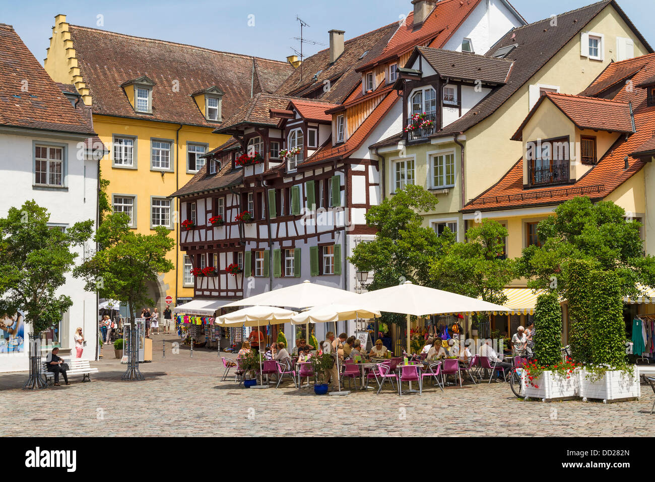 Old town in Meersburg, Bodensee, Germany Stock Photo - Alamy