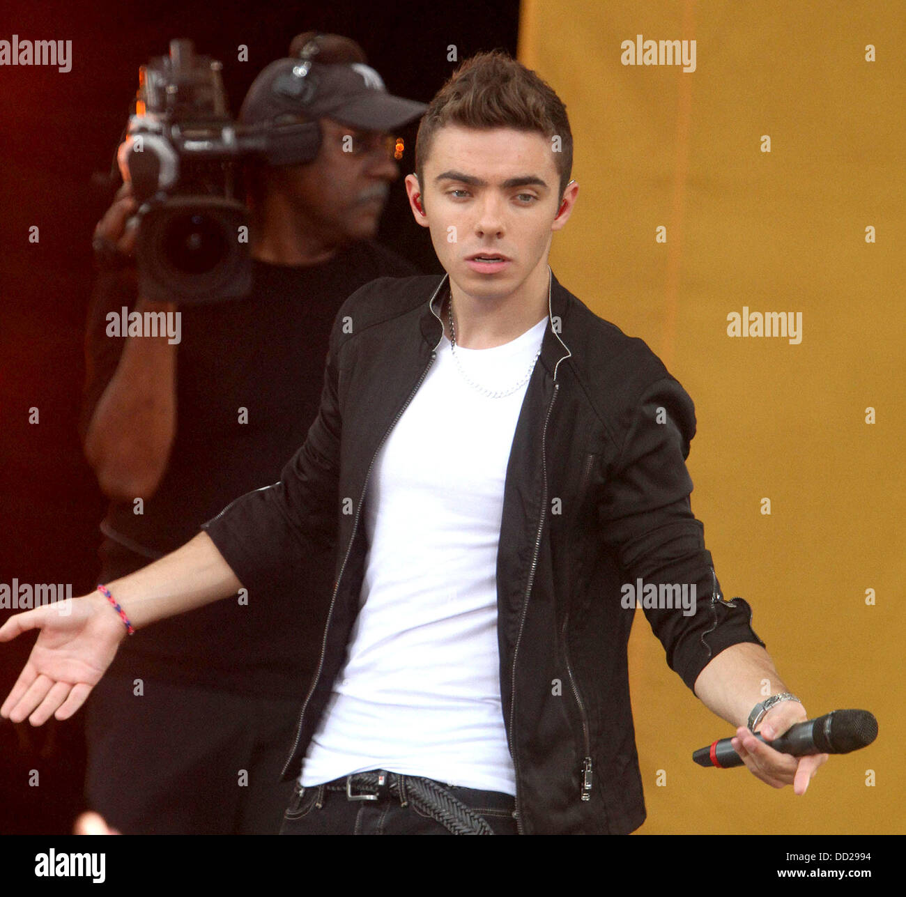 New York, New York, USA. 23rd Aug, 2013. Singer NATHAN SYKES from 'The ...