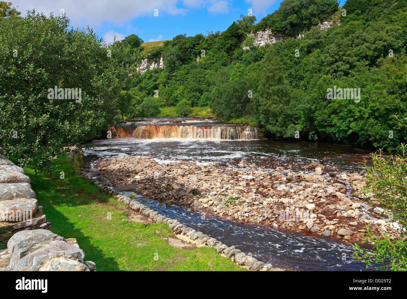 The River Swale at Wain Wath Force through Cotterby Scar near Keld ...